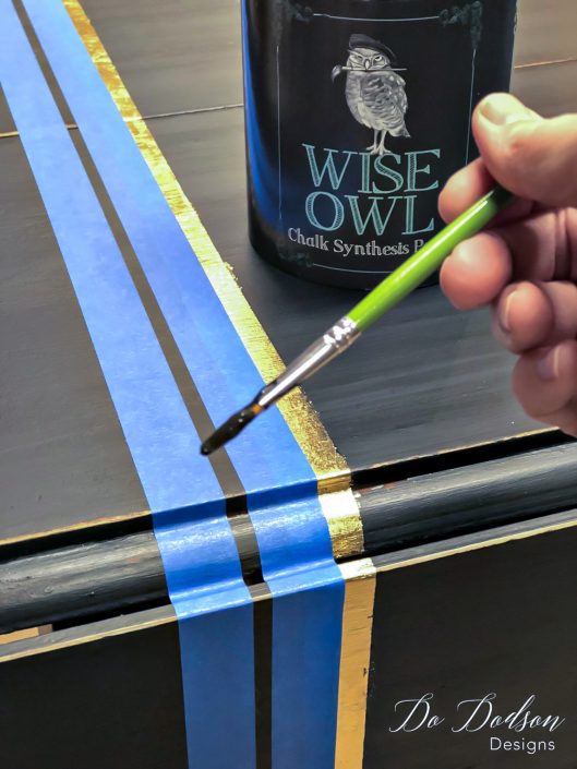 How To Easily Chalk Paint Stripes Without Bleeding - Do Dodson Designs