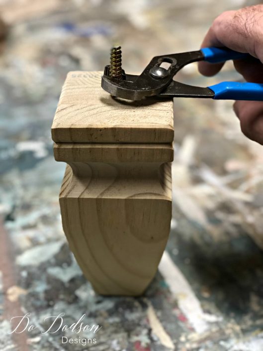How I Made Furniture Feet With Wood Finials - Do Dodson Designs