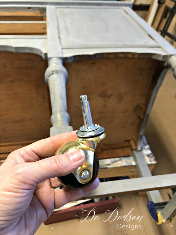 How I Rescued A Sideboard With Caster Wheels - Do Dodson Designs