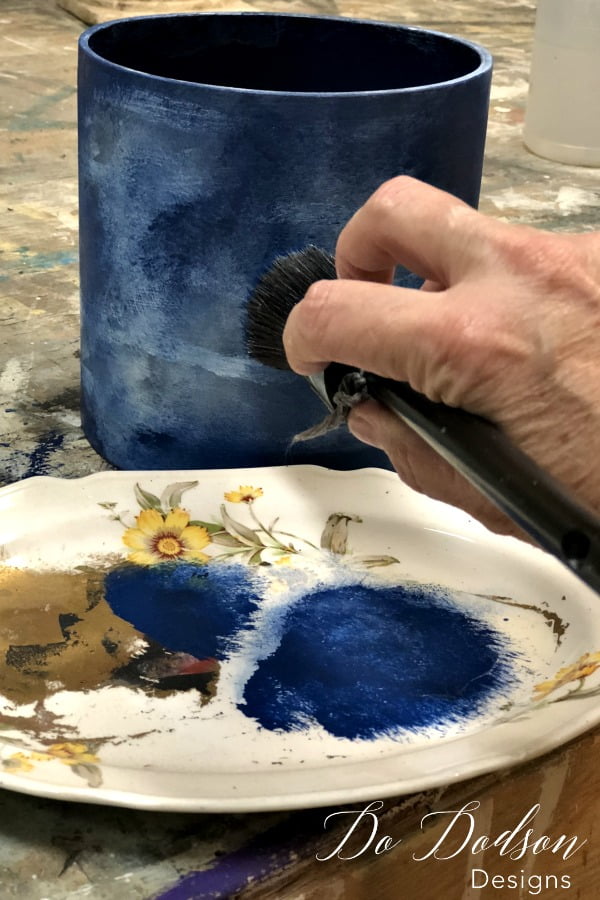 Look What Adding Rust Paint Did To This Glass Vase!