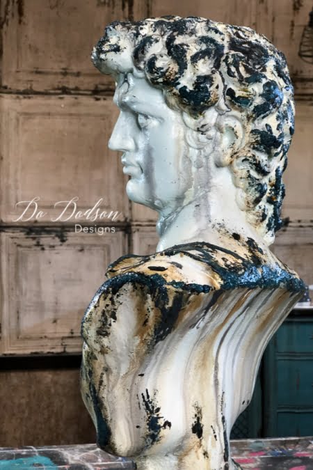 Easy DIY Aged Patina Finish On Bust Of David - Do Dodson Designs