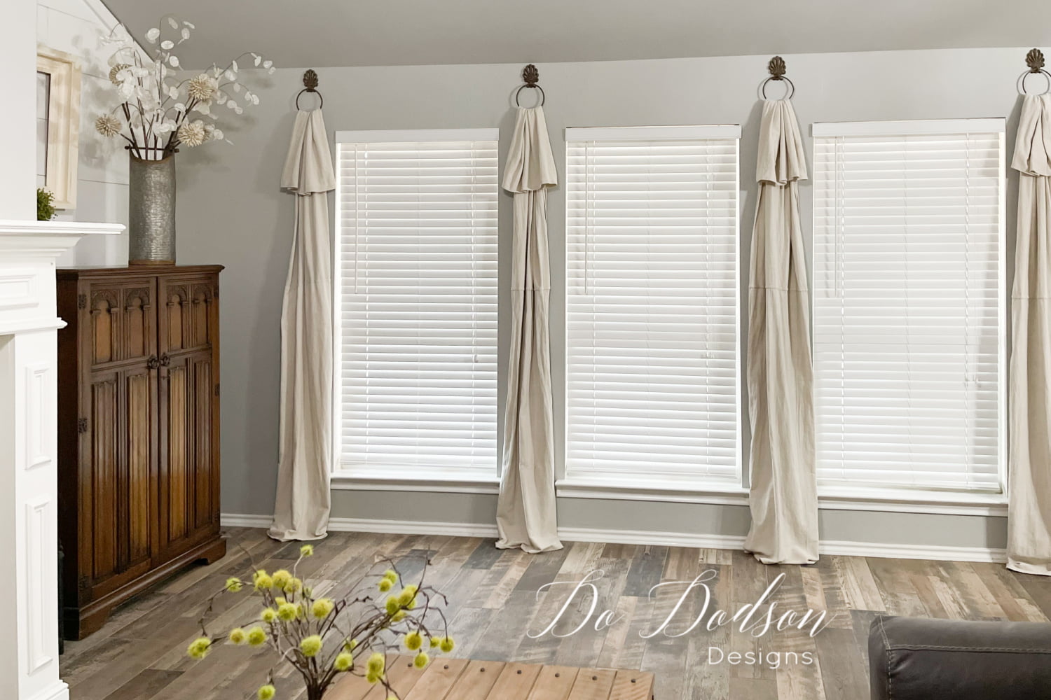 Effortless DIY Drop Cloth Window Treatments - Do Dodson Designs