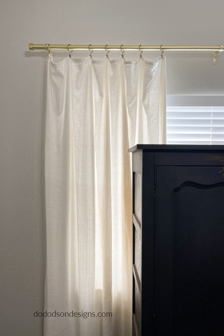 How To Hang Drop Cloth Curtains With Clips - Do Dodson Designs
