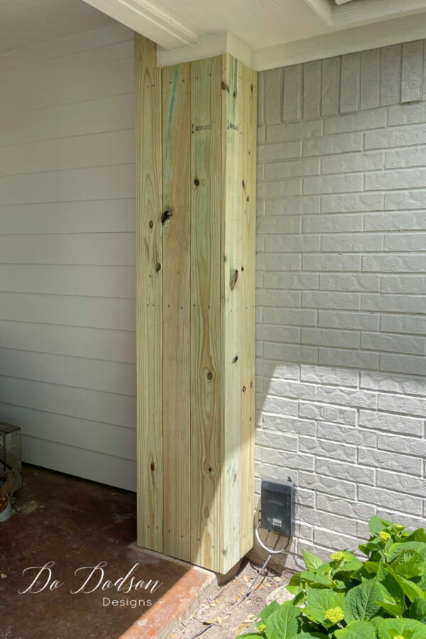How To DIY Wood Wrapped Columns (Front Porch Update)
