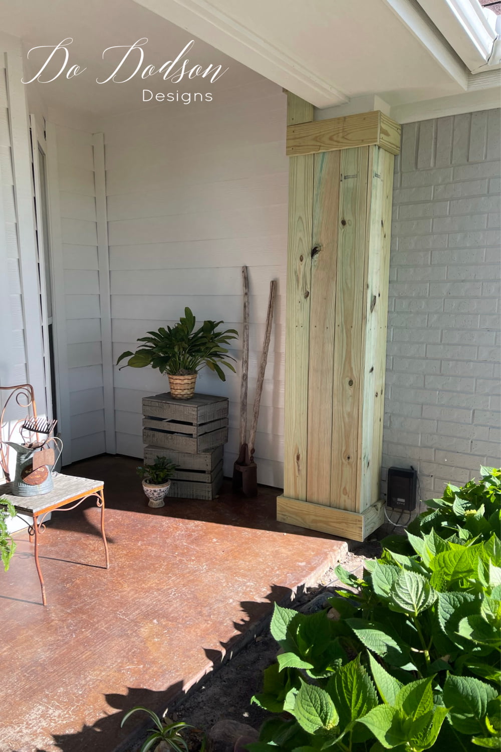 How To DIY Wood Wrapped Columns (Front Porch Update)