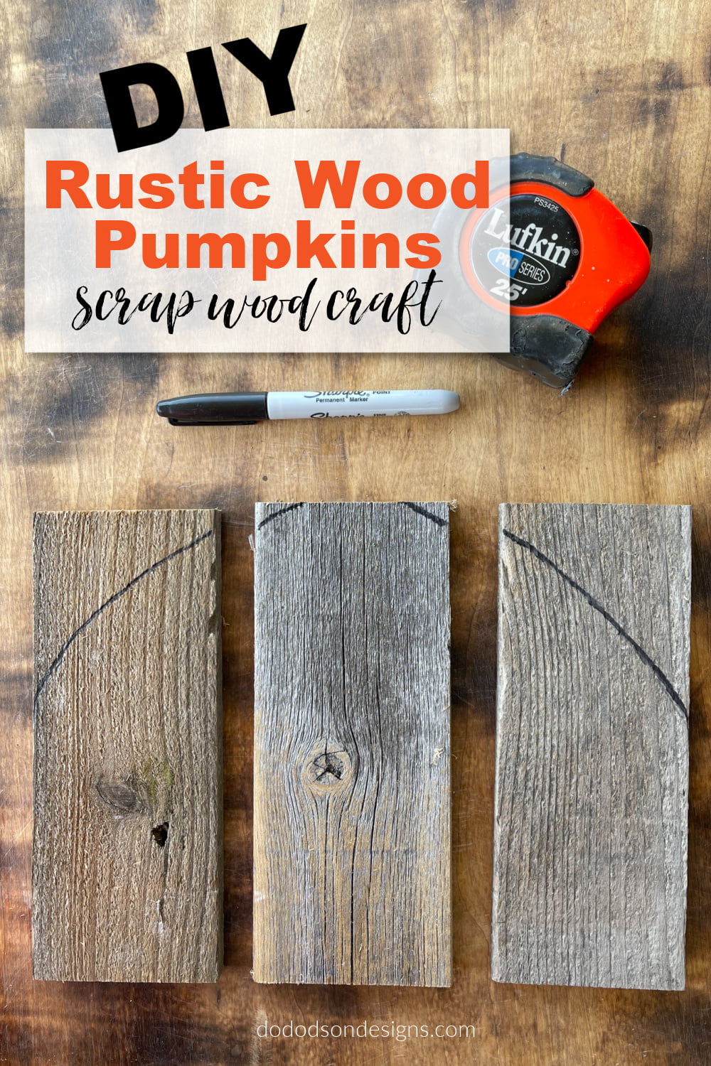 Rustic Wood Pumpkins - DIY Fall Craft - Do Dodson Designs