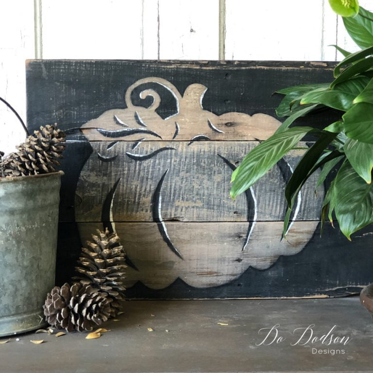 DIY Wooden Pumpkin - 5 Creative Fall Decor Ideas - Do Dodson Designs