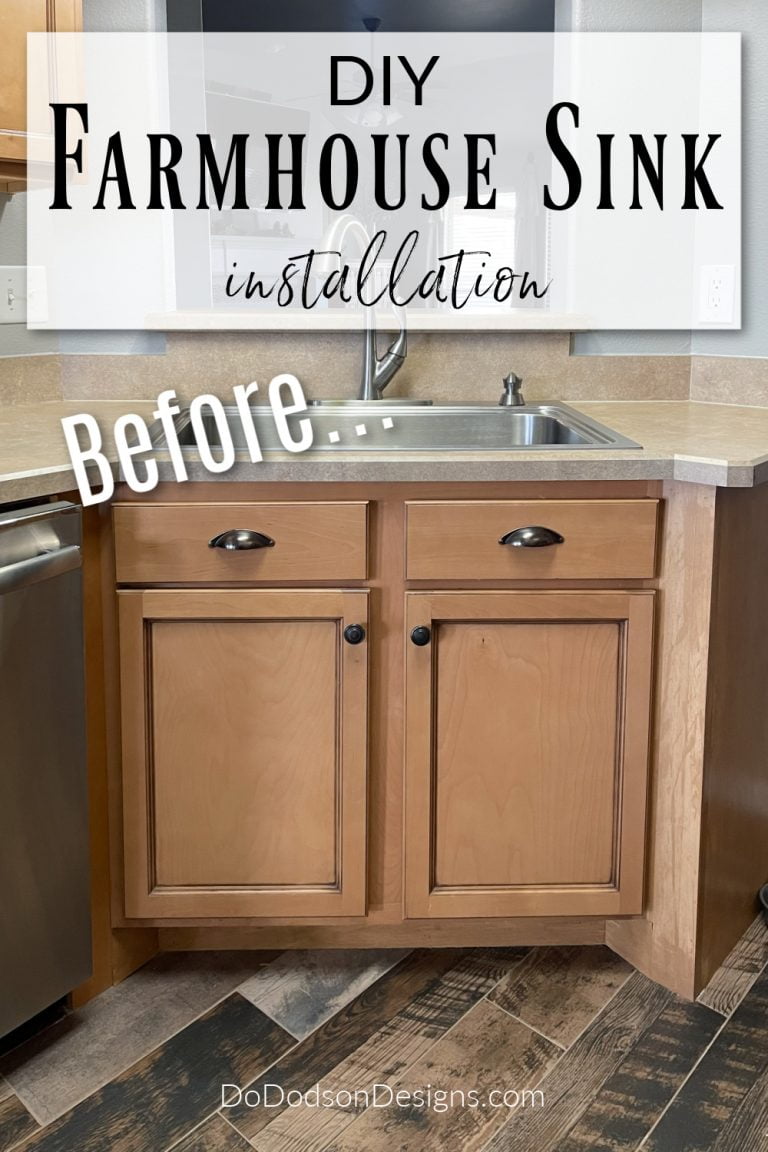 Farmhouse Sink Installation - Easy DIY Top Mount - Do Dodson Designs