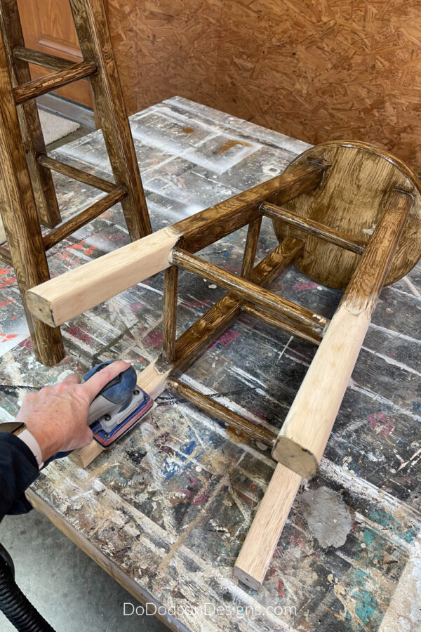DIY Wooden Bar Stool Makeover | Plant Stands - Do Dodson Designs
