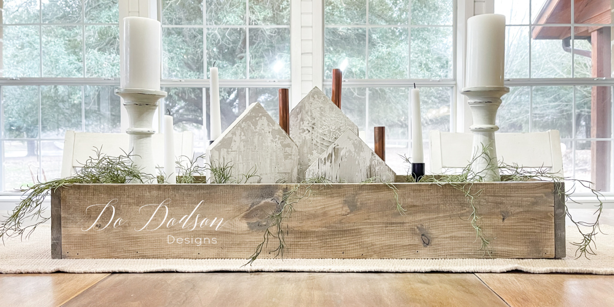 Easiest DIY Wood Box Centerpiece You'll Ever Make - Do Dodson Designs
