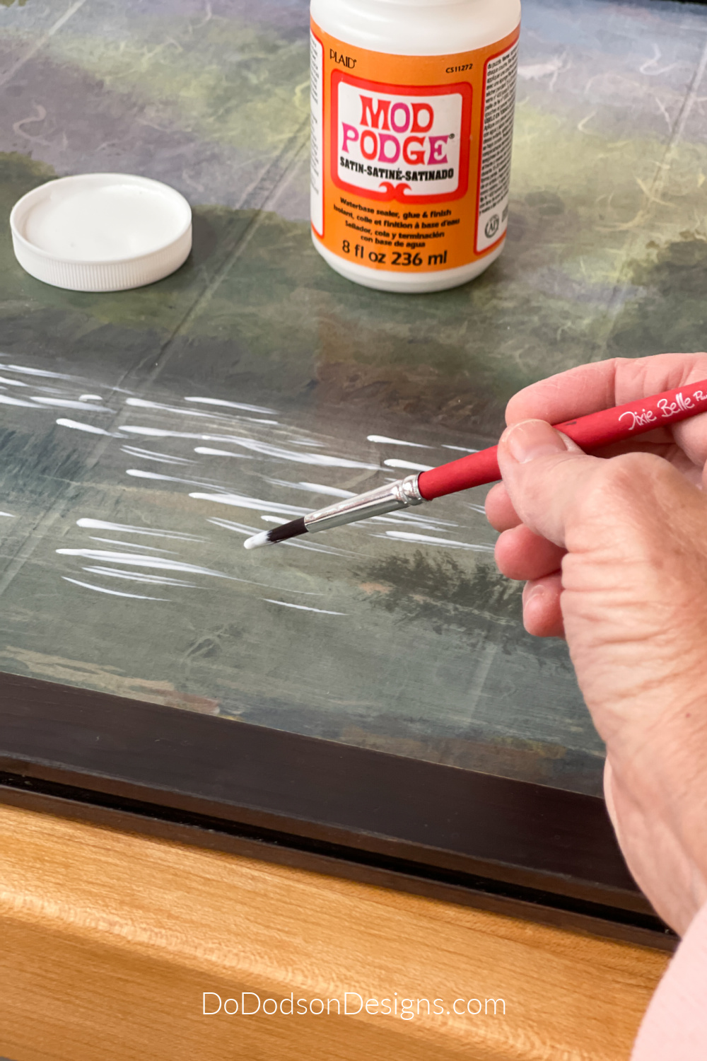 How To Make Decoupage Rice Paper Print Look Like A Painting - Do Dodson ...