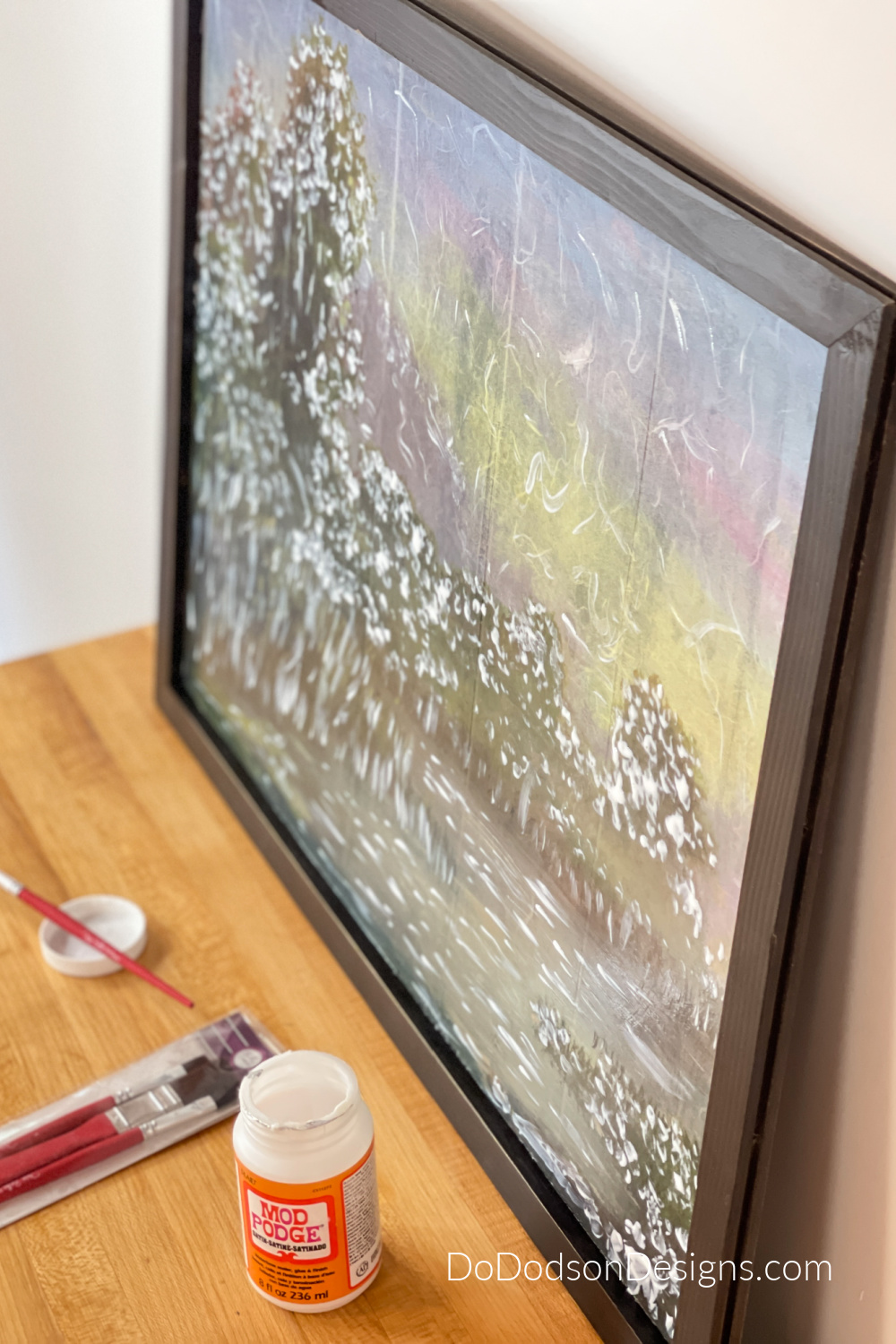 How To Make Decoupage Rice Paper Print Look Like A Painting - Do Dodson ...