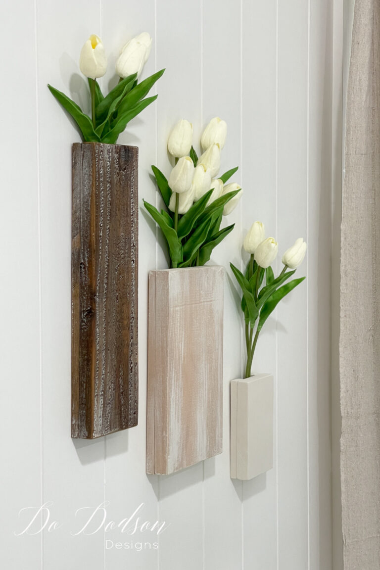 Trendy DIY Wood Wall Pockets | Home Decor Vase - Do Dodson Designs