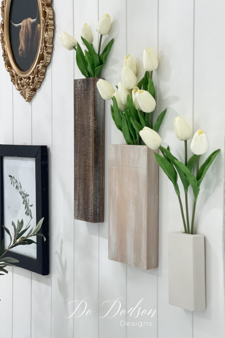 Trendy DIY Wood Wall Pockets | Home Decor Vase - Do Dodson Designs