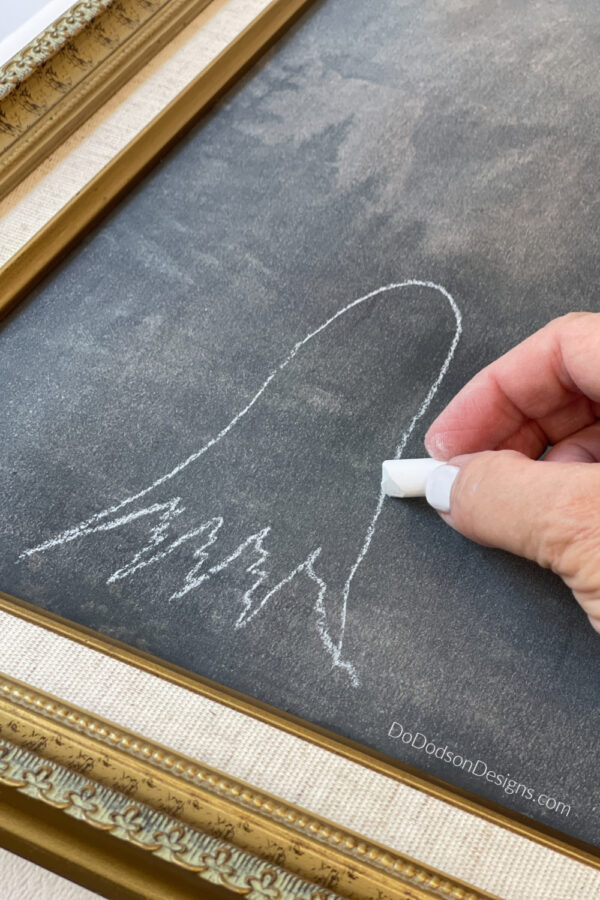 Easy Ghost Paintings On Thrifted Art For Halloween - Do Dodson Designs