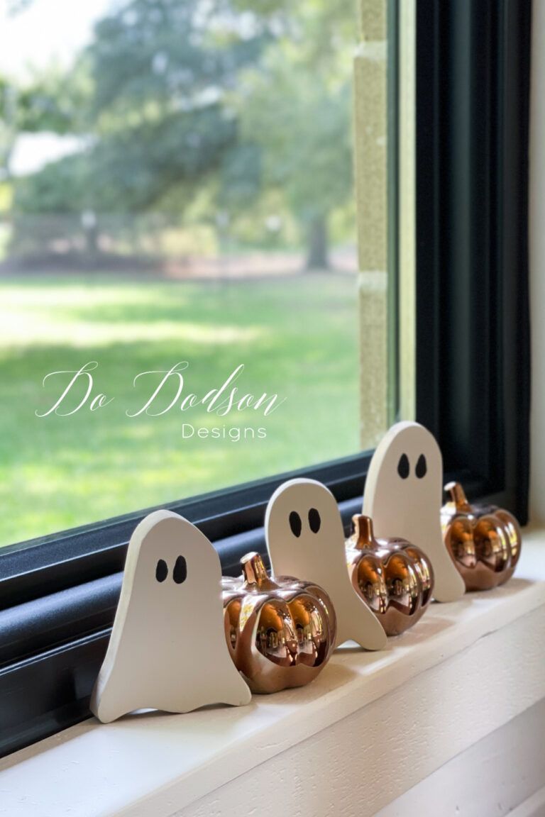 How To Make DIY Wooden Ghosts (Easy Halloween Craft) - Do Dodson Designs