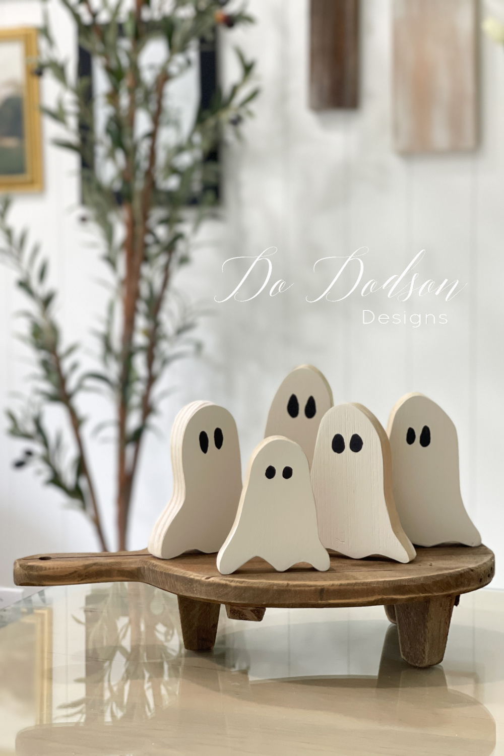 How To Make DIY Wooden Ghosts (Easy Halloween Craft) - Do Dodson Designs