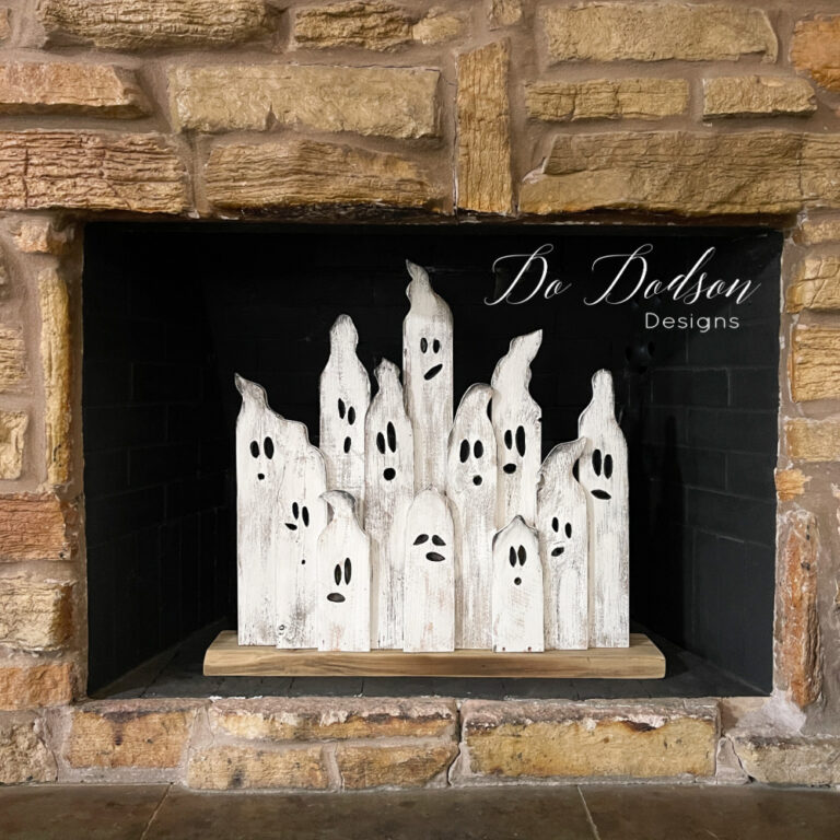 How To Make DIY Wooden Ghosts (Easy Halloween Craft) - Do Dodson Designs