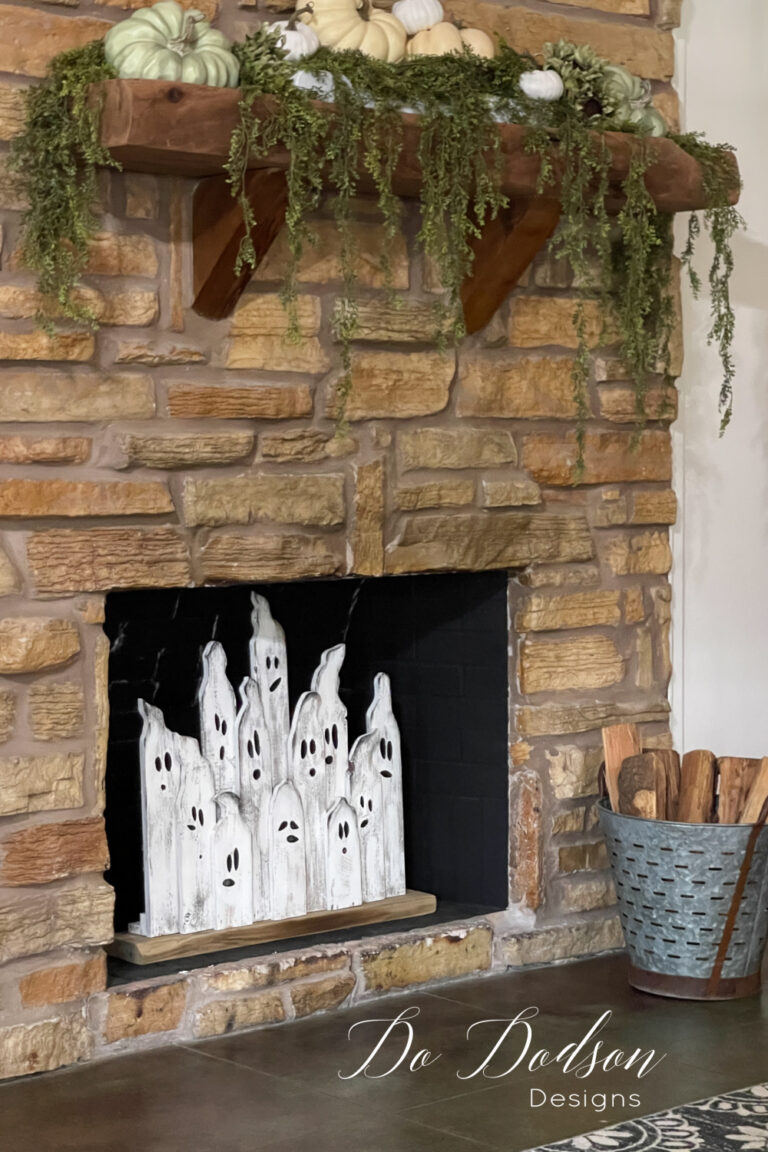 Easy Scrap Wood Ghost Display (DIY Halloween Decor) - Do Dodson Designs
