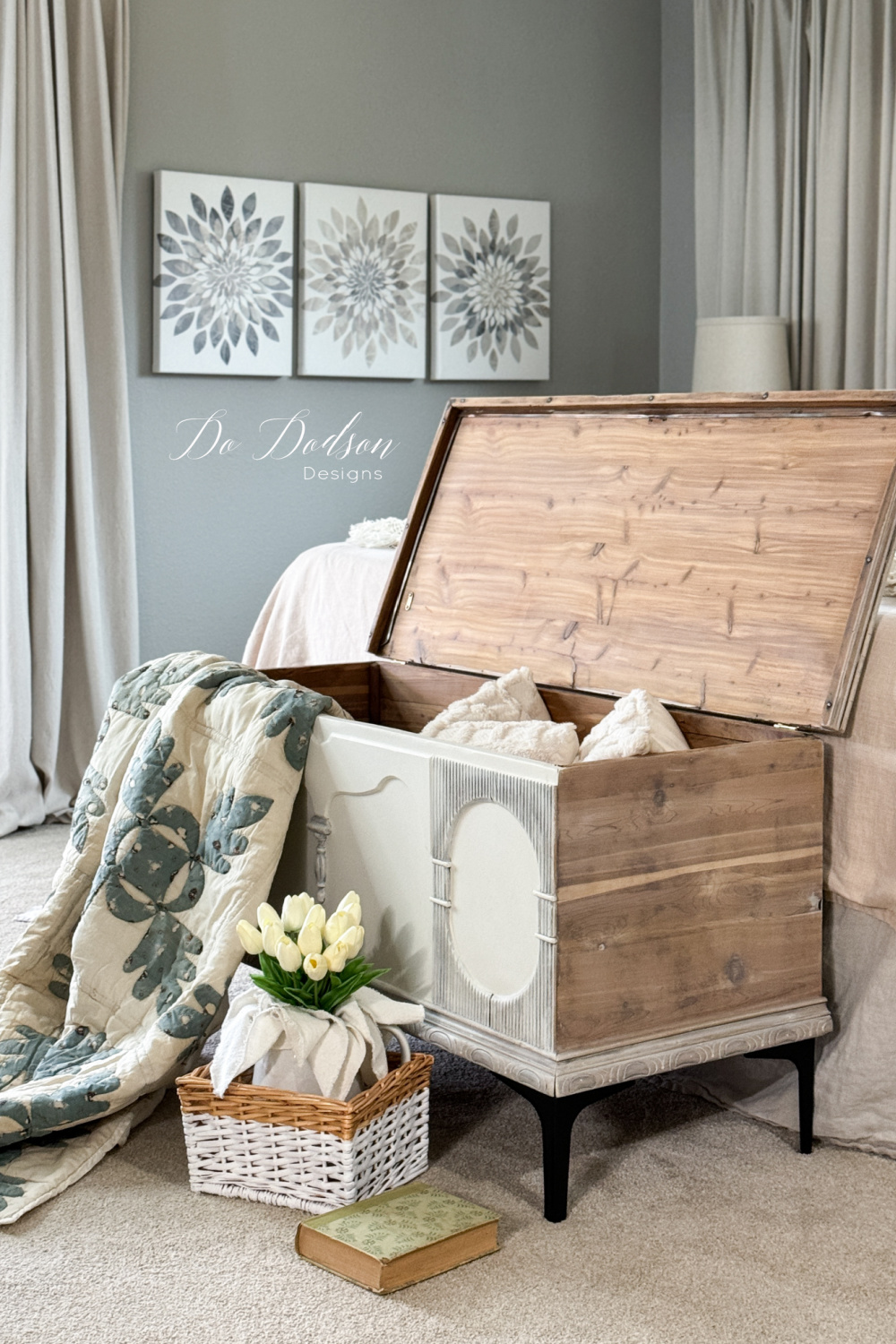 DIY Painted Cedar Chest Makeover (Before And After) - Do Dodson Designs