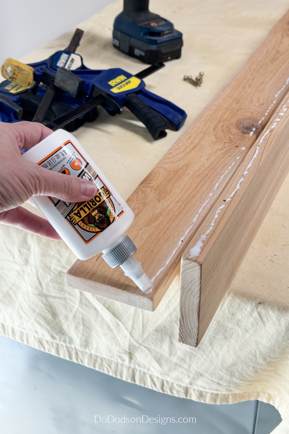 How To Make A DIY Picture Ledge Shelf - Do Dodson Designs