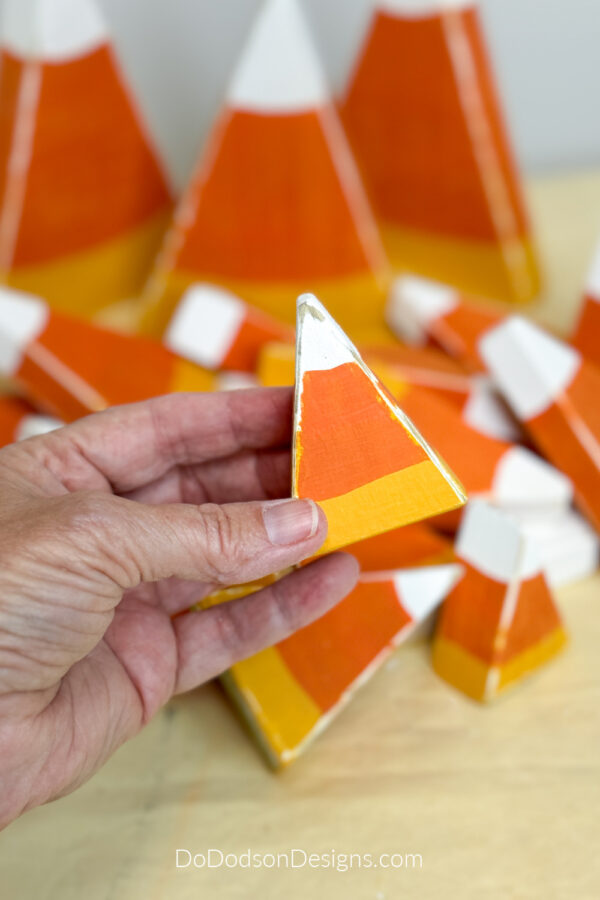 Simple DIY Candy Corn Decor (Fall Wooden Craft) - Do Dodson Designs