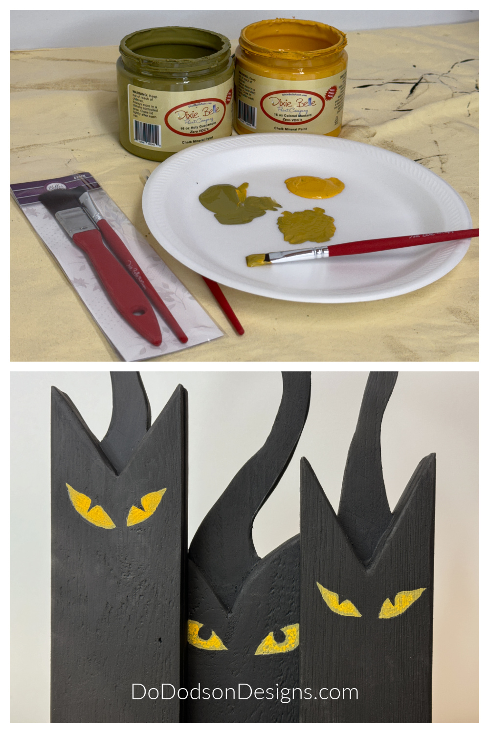 DIY Wooden Black Cat (Halloween Scrap Wood Craft) - Do Dodson Designs