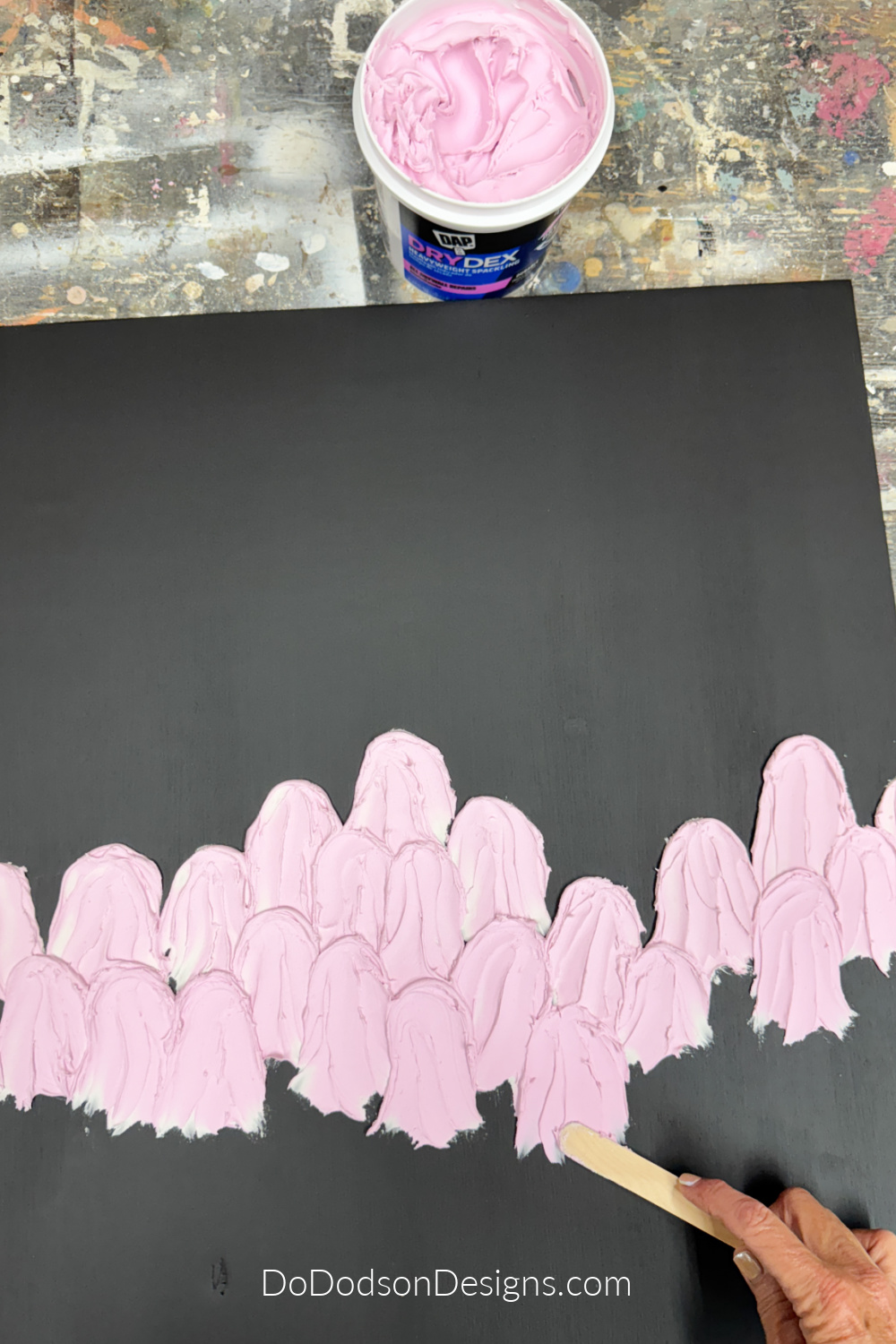 Viral Spackle Art Ghost (Michael's DIY Ghost Painting) - Do Dodson Designs