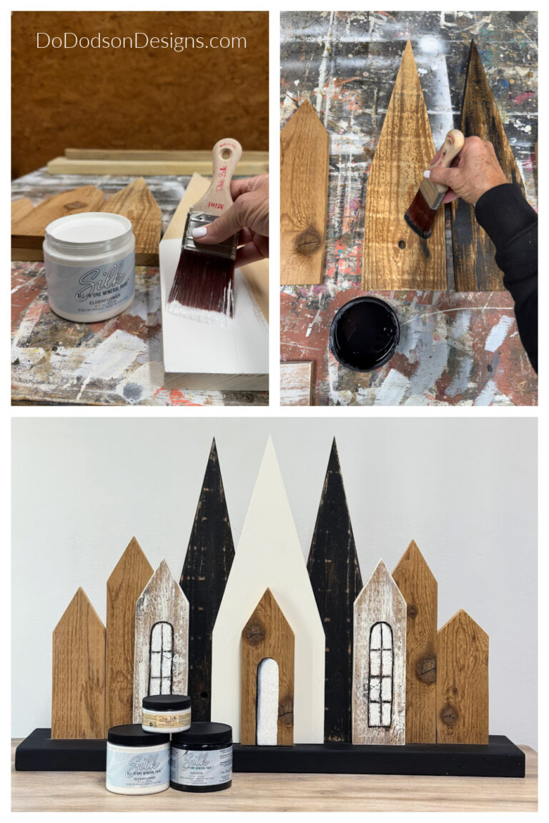 Wood Churches DIY (Christmas Village Craft) - Do Dodson Designs
